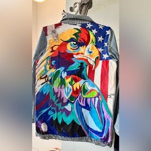 Jackets & Coats | Custom Painted Jacket | Poshmark